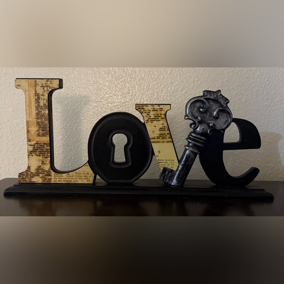 Accents | Love Block Table Top Key Art Decor | Poshmark